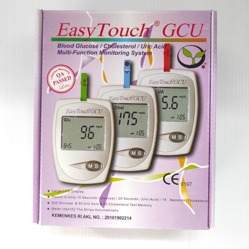 Jual Alat cek darah 3in1 easy touch gula, asam urat, kolesterol ...