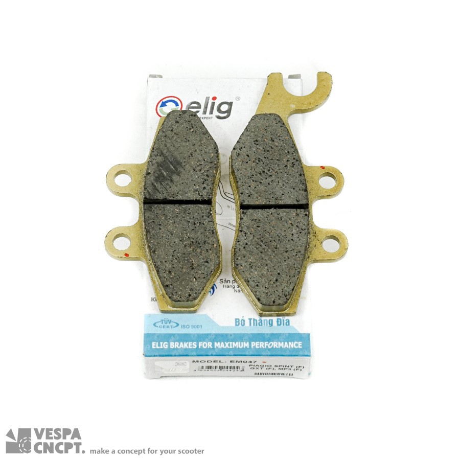 Jual ELIG BRAKE PAD KAMPAS REM DEPAN VESPA SPRINT 3V GTS PIAGGIO MP3 ...