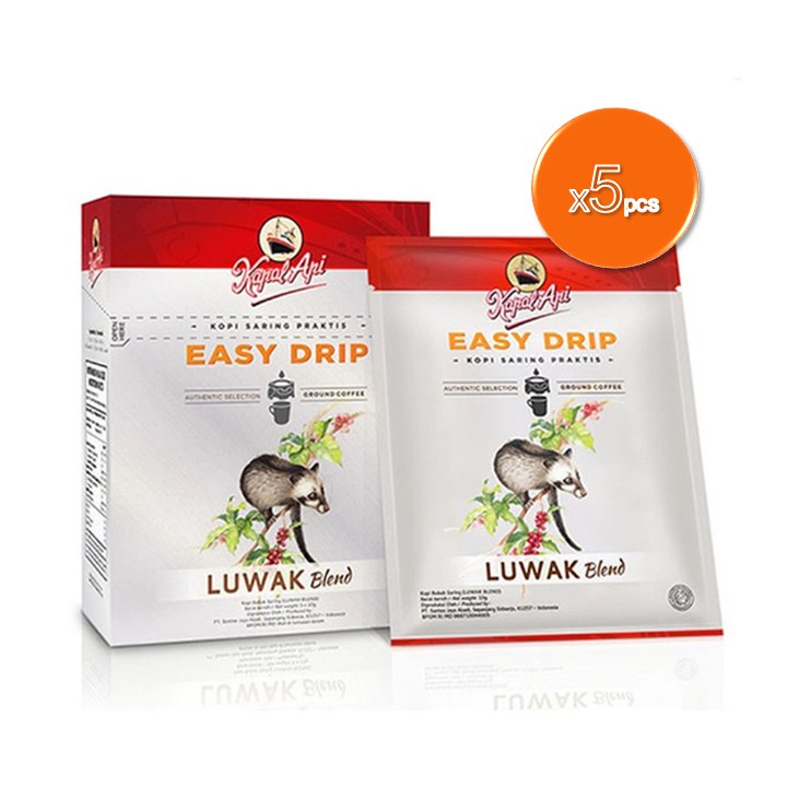 Jual Kapal Api Easy Drip Kopi Saring Luwak 5 x 10gr | Shopee Indonesia