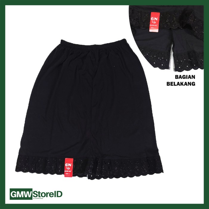 Jual W828 Androk Wanita Rok Selutut Hitam Polos Size L Bahan Halus ...