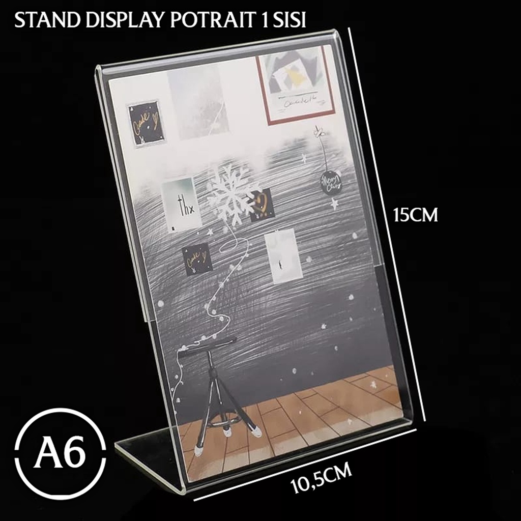 Jual Tent Card Acrylic Display A6 / Stand Akrilik Tent Holder Brosur ...