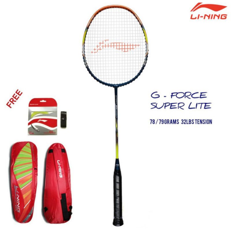 Jual New Raket Badminton Li-Ning G-Force 3800 Super Lite Navy Cooper 5U ...