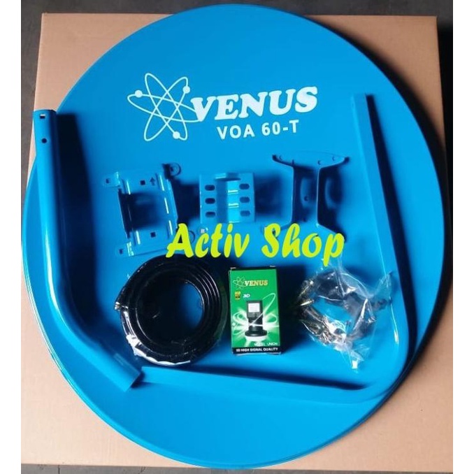 Jual Parabola Mini Kvision / VENUS 60 cm + Lnb + Kbl 15 mtr isi 2 Paket | Shopee Indonesia