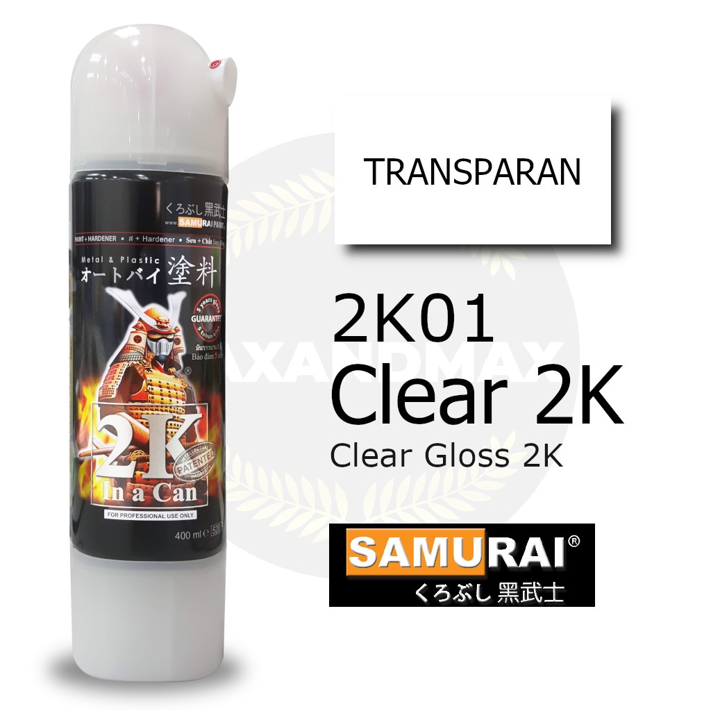 Jual Samurai Paint Clear 2K01 Vernis 400 ml - Cat Semprot | Shopee ...