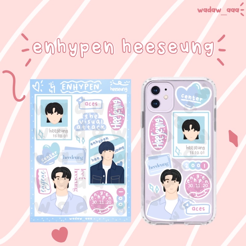 Jual Stiker enha Fanart Fanmade jungwon heeseung jay jake sunghoon niki sunoo kado KPOP murah pc ...