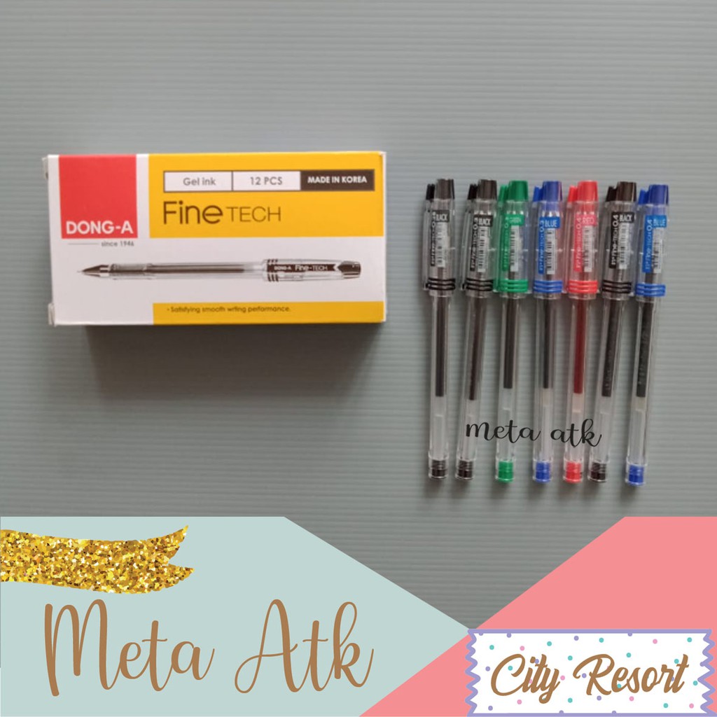 Jual Pulpen Fine Tech gel Dong-A (12pc | Shopee Indonesia