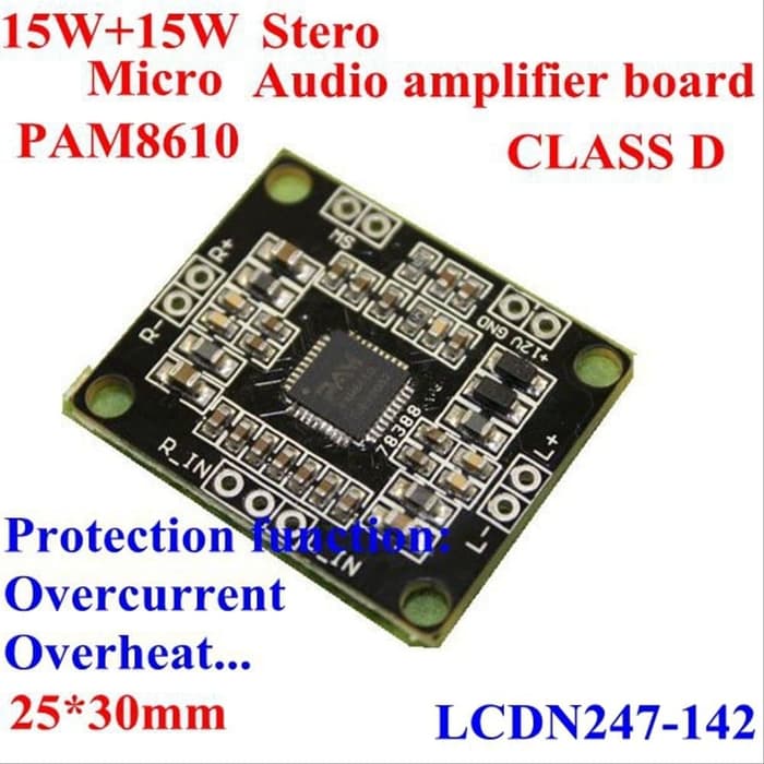 Jual 840kij Pam8610 Pam 8610 2 X 15W 2X15W Stereo Digital Power ...