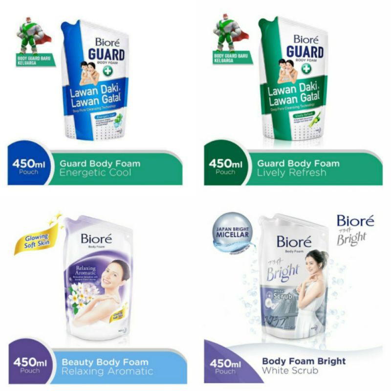 Jual Biore Body Foam Refill 450 ml | Shopee Indonesia