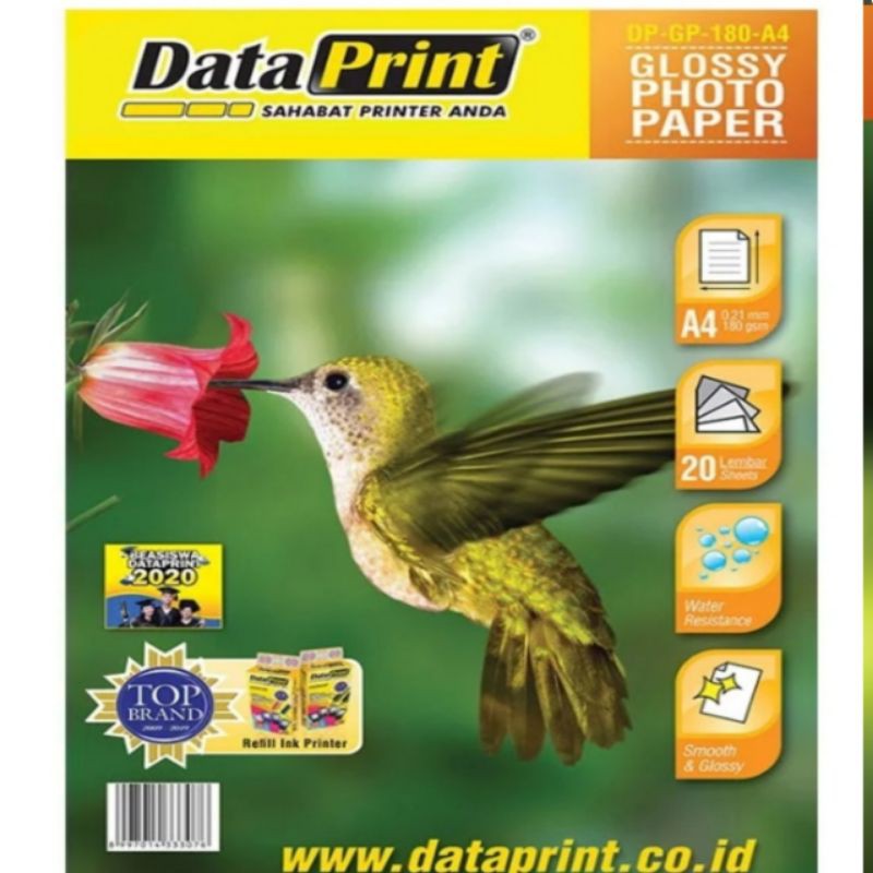 Jual DataPrint Glossy Photo Paper 180gr Ukuran A4 | Shopee Indonesia
