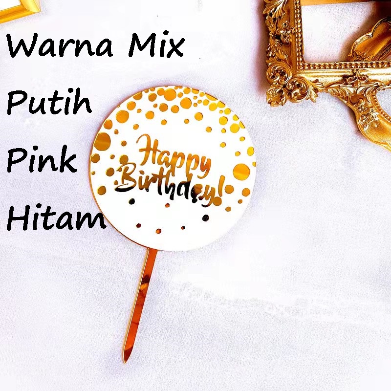 Jual Cake Topper Toper Tusuk Kue Ulang Tahun Ultah Tart Happy Birthday ...