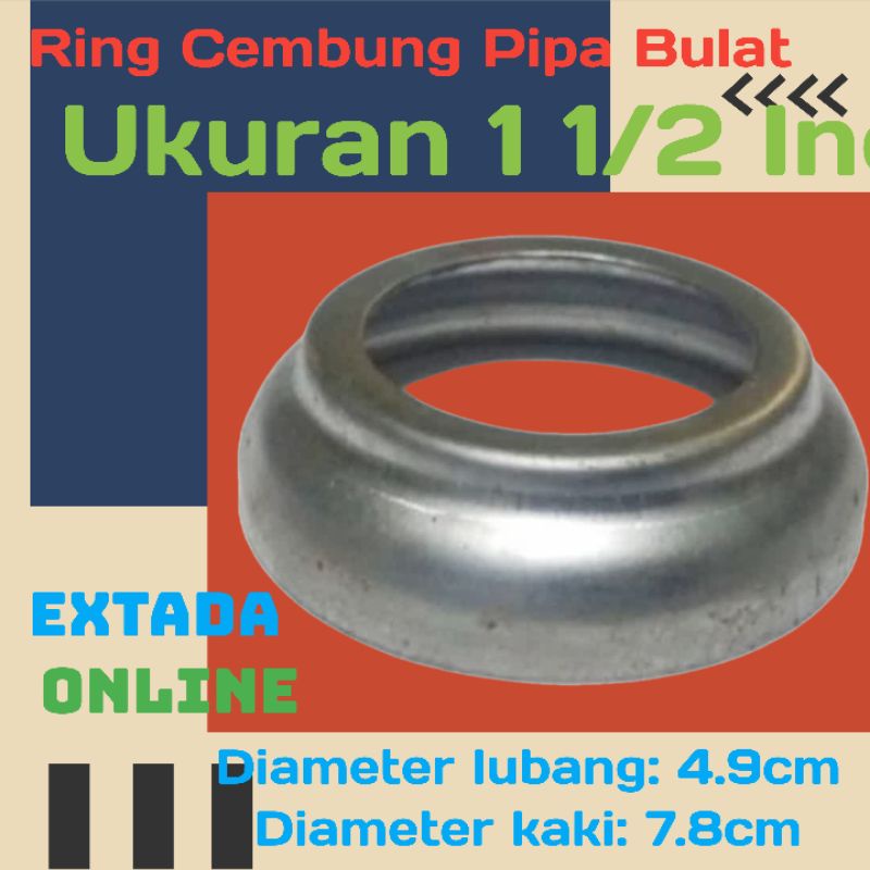 Jual Ring cembung pipa bulat 1 1/2 inc aksesoris ornamen pagar besi ...