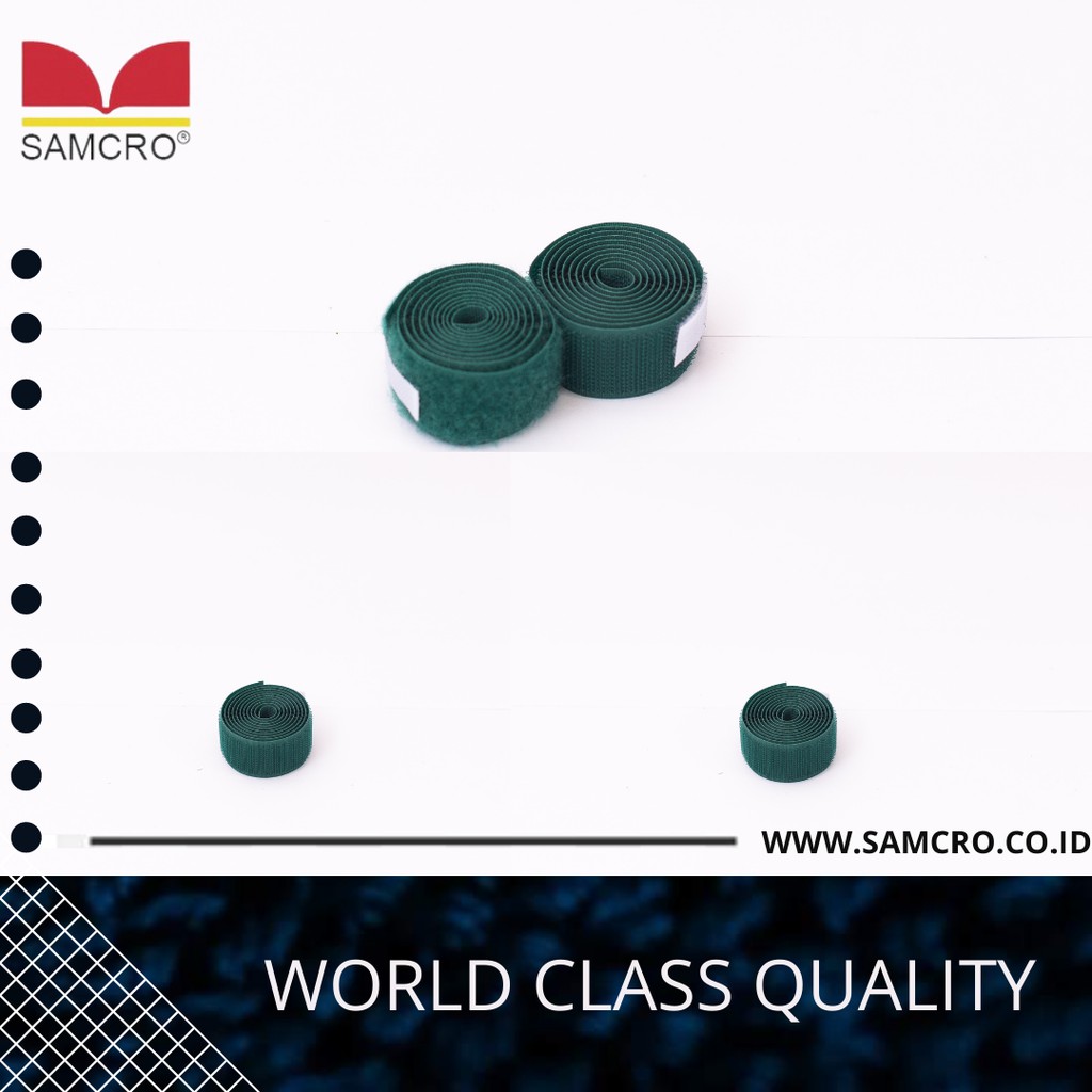 Jual Perekat/Velcro/Magic Tape/Prepetan/Kretekan -Warna DK. Green ...