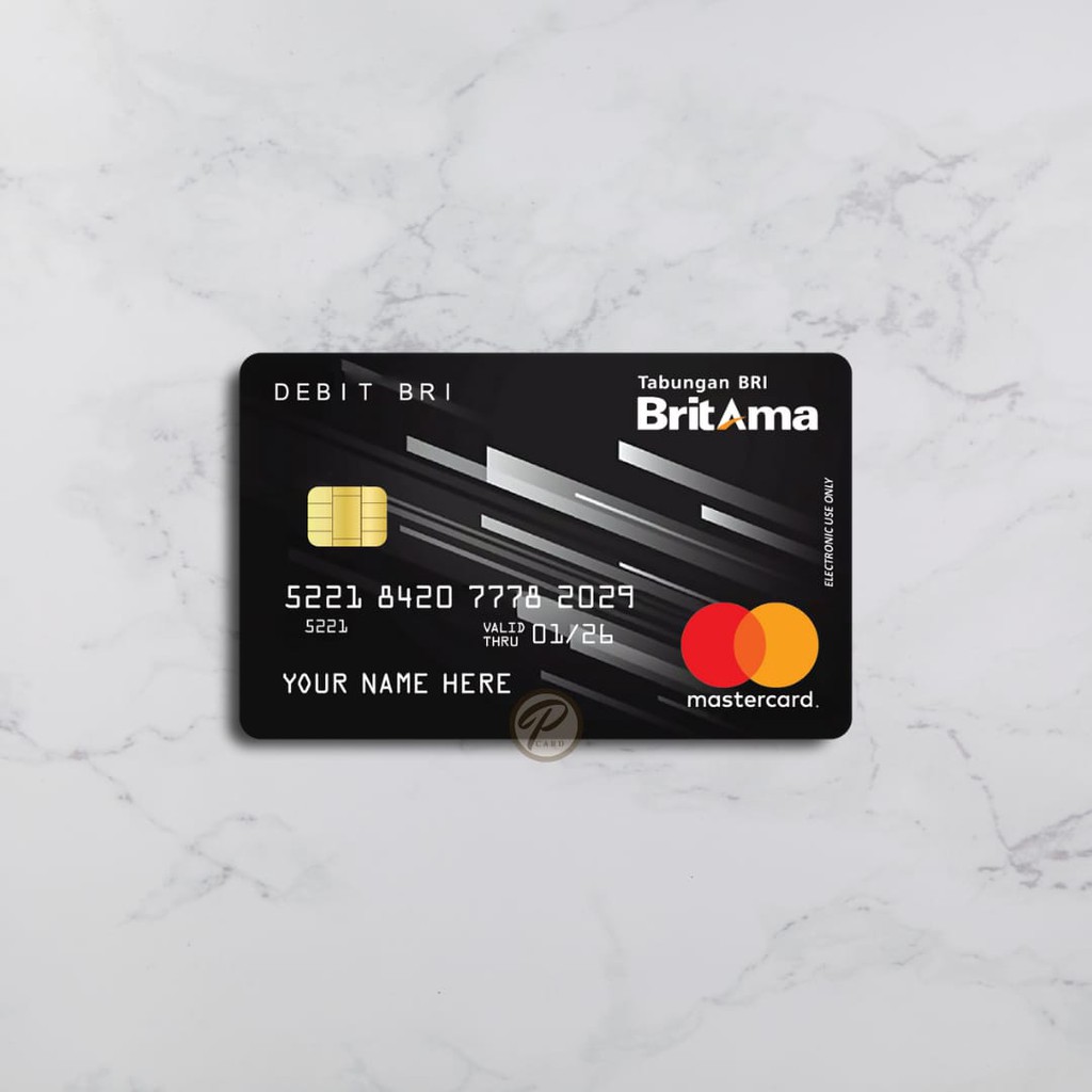 Jual STICKER BRI DEBIT BLACK - Card Cover Skin Sticker - PLIATA Stiker ...