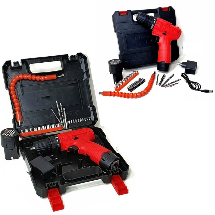 Jual NEW!!! Mesin Bor Cas Charger 12V HDT CDD 405 Cordless Drill Set ...