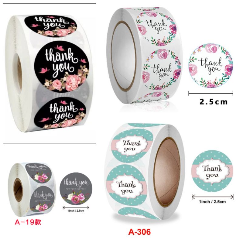 Jual (1 pcs) Sticker thank you / sticker packing / sticker label ...