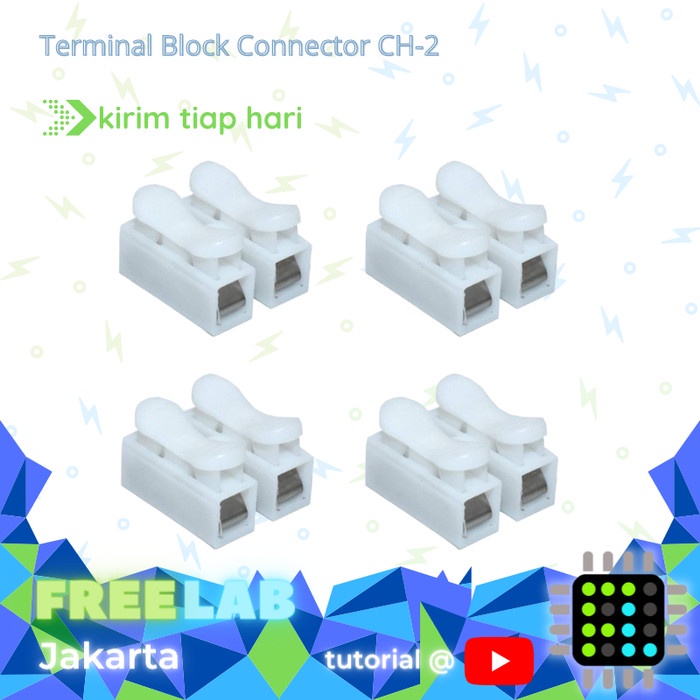 Jual CH-2 Quick Connect 2 Wire Connector Spring Terminal Sambungan ...