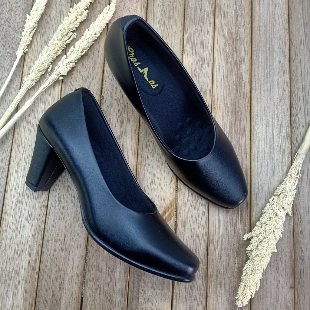 Jual ERASMAS 02C Heels 7 cm Sepatu Pantofel Wanita / Sepatu Dinas PDH ...