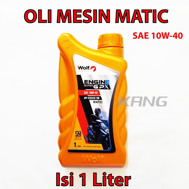 Jual Oli Wolf Matic GPX 10W-40, API SM, 1 Liter | Shopee Indonesia