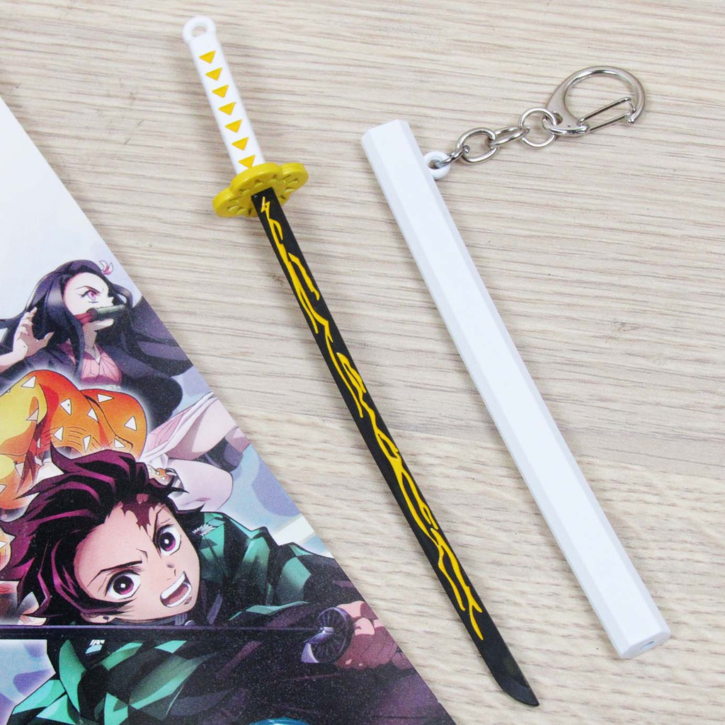 Jual Gantungan Kunci Pedang Nichirin Tanjiro Practice Tanjiro Zenitsu ...