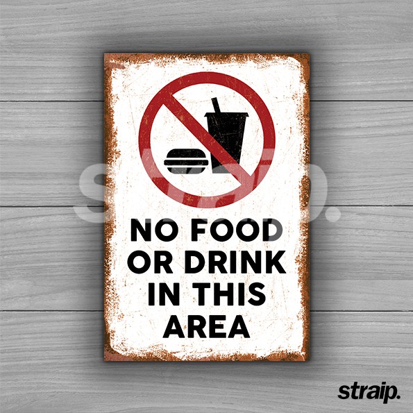 Jual POSTER SIGN KAYU - NO FOOD | Shopee Indonesia
