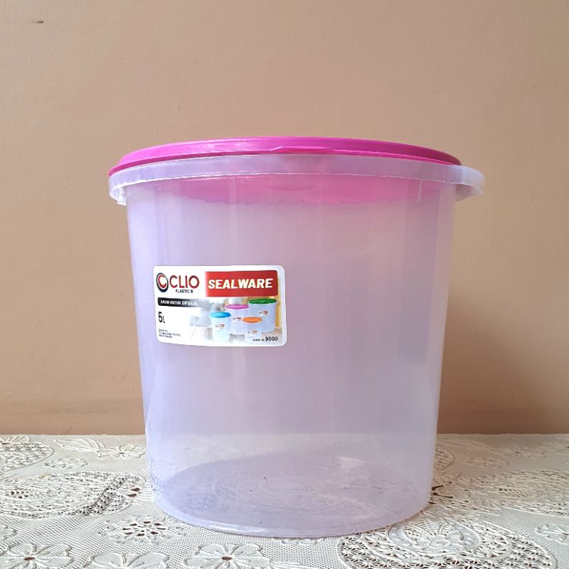 Jual Toples Clio Sealware 5 Liter Wadah Kerupuk Keripik Kedap Udara | Shopee Indonesia