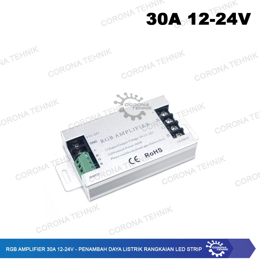 Jual Penambah Daya Listrik Rangkaian LED Strip - RGB Amplifier 30A 12 ...