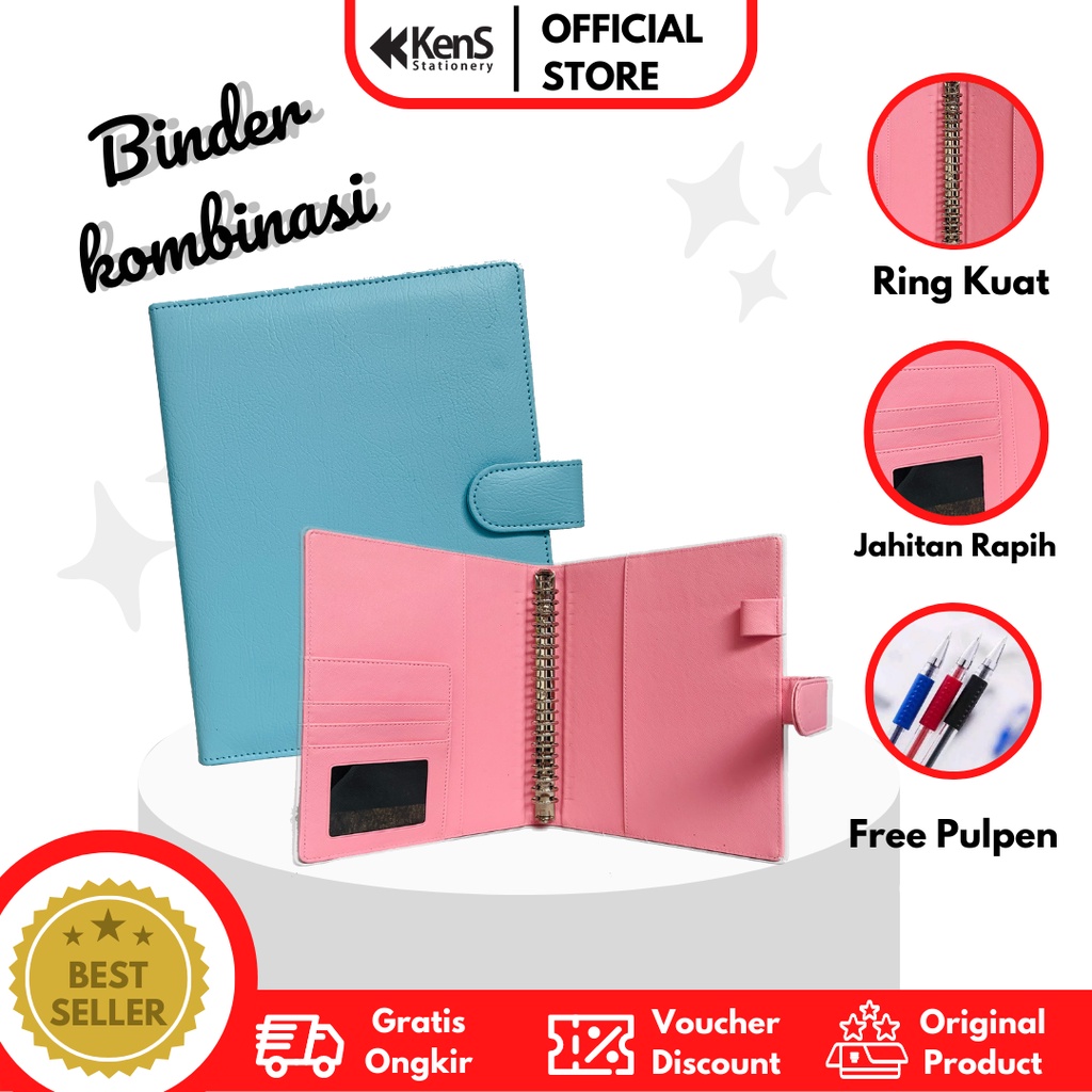 Jual Binder A5 Kombinasi Ring 20 Binder organizer 2 Warna Dalam 1 ...