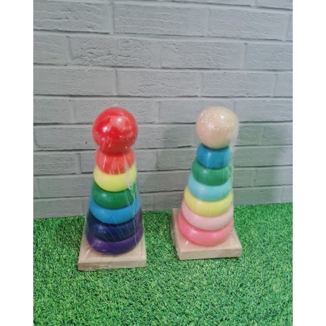 Jual Mainan Donat Susun / Mainan edukasi anak | Shopee Indonesia