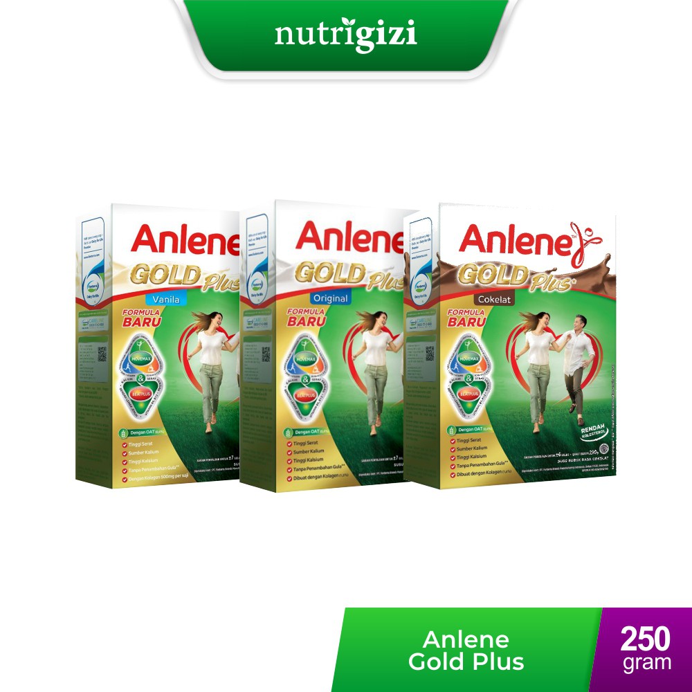 Jual Nutrigizi | Anlene Gold Plus Susu Tinggi Kalsium dan Kolagen 250 ...