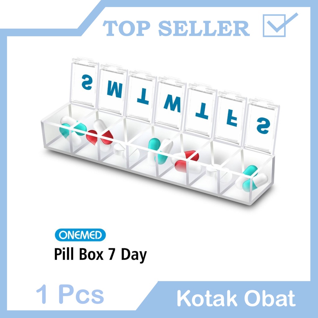Jual Pill Box 7 Day Kotak Tempat Penyimpanan Obat 7 Hari Onemed | Shopee Indonesia