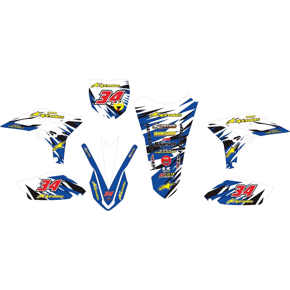 Jual Stiker Decal Full Body Trail Yz 250 ALPINESTER Grade B | Shopee ...