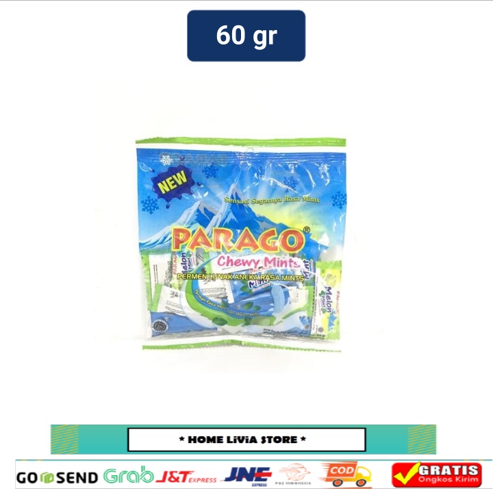 Jual Parago Chewy Mints Peppermint & Melon 60 gr | Shopee Indonesia