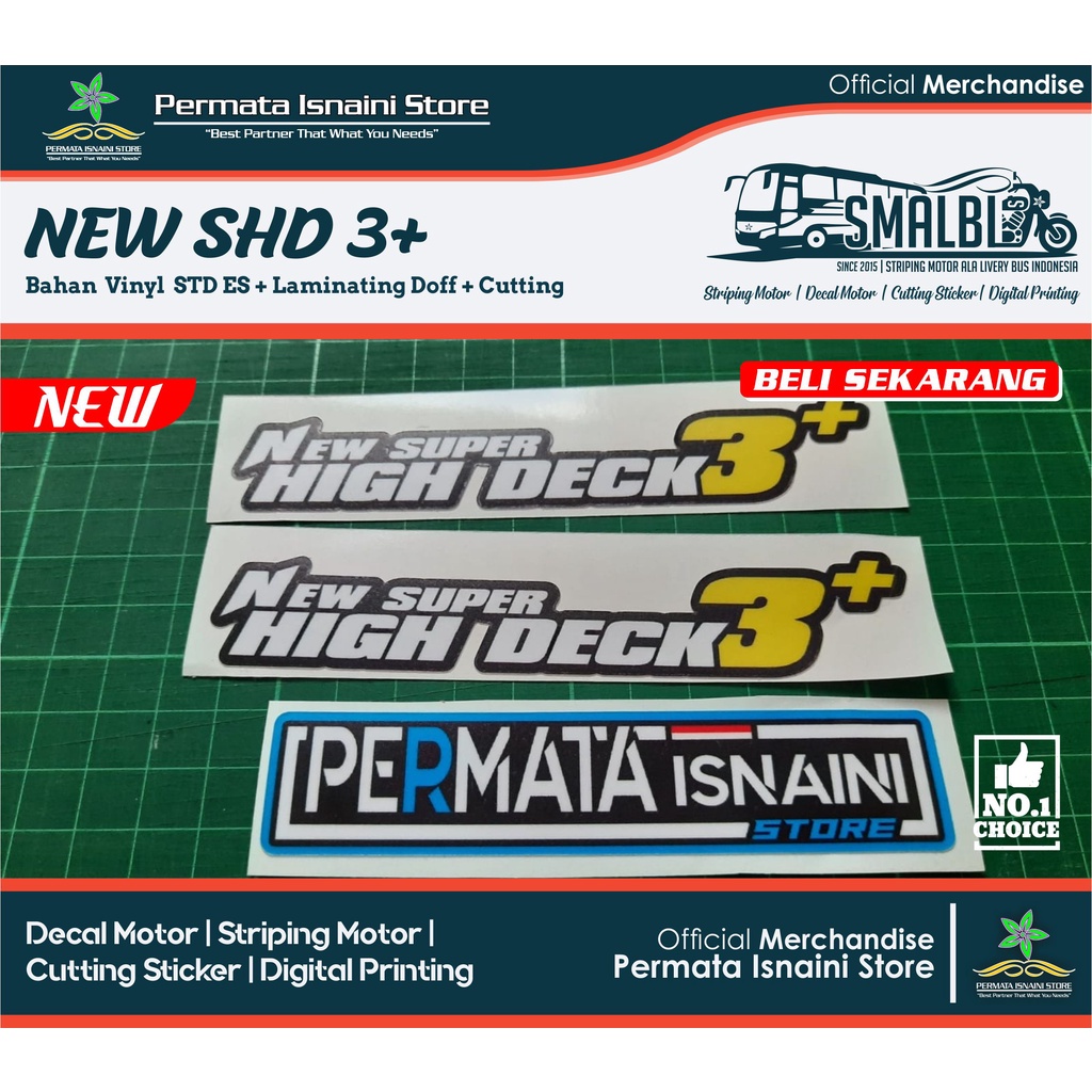 Jual Sticker Jetbus 3+ New Super High Deck 3+ by PIS - Laminating Doff ...