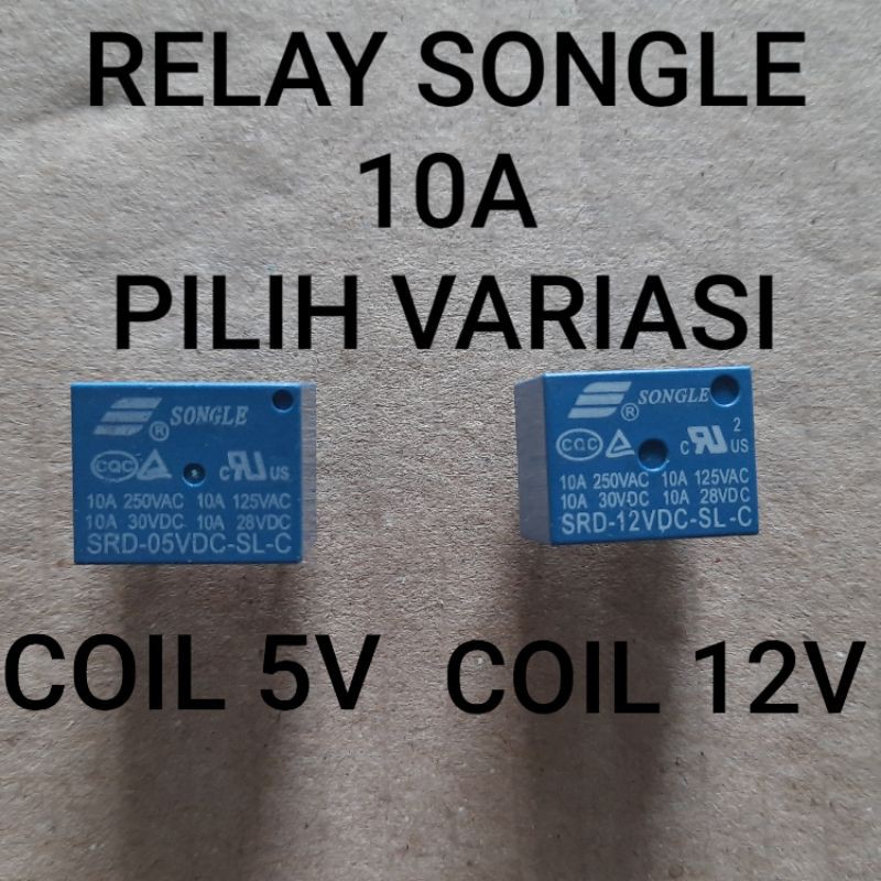 Jual RELAY SONGLE 5P 5 Pin 10A COIL 5V/12V | Shopee Indonesia