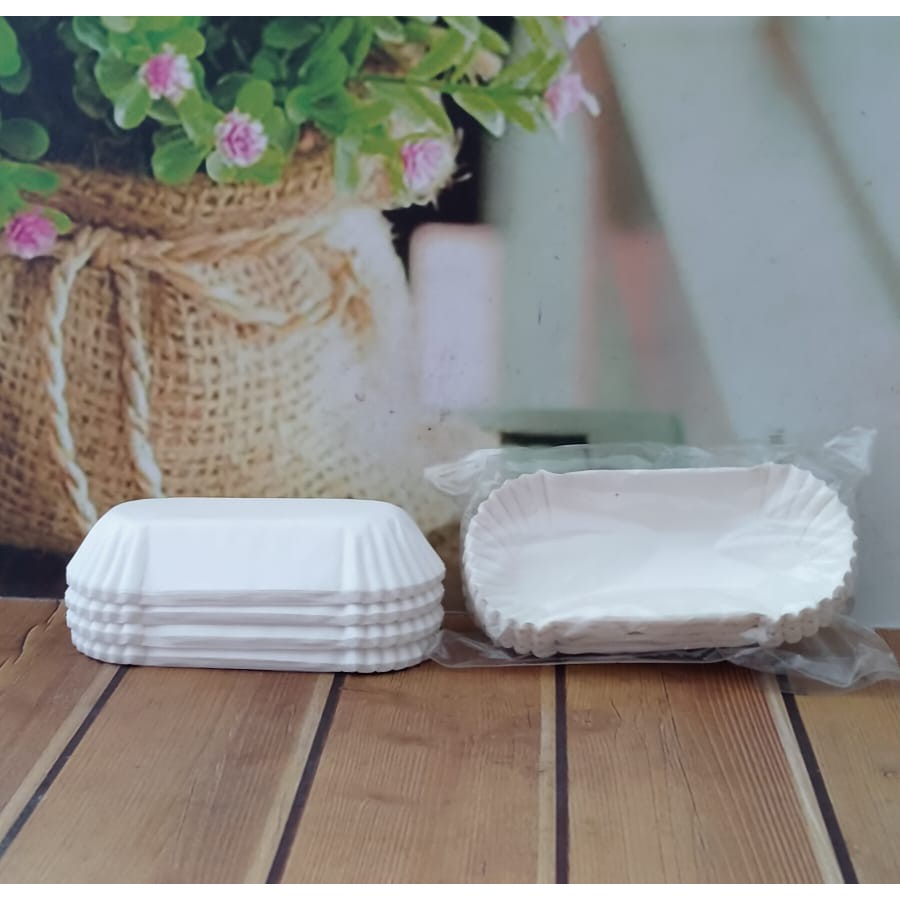 Jual Cake Cases Cup Roti Oval White Putih Medium Diva 100 Sheet ...
