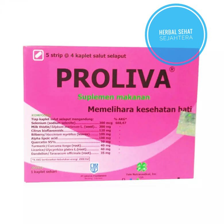Jual PROLIVA Isi 20 Tablet / Menjaga Fungsi Hati | Shopee Indonesia