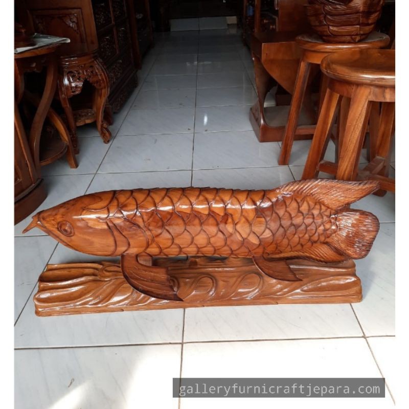 Jual Patung Ikan Arwana , Louhan Finishing Natural Glossy | Shopee ...