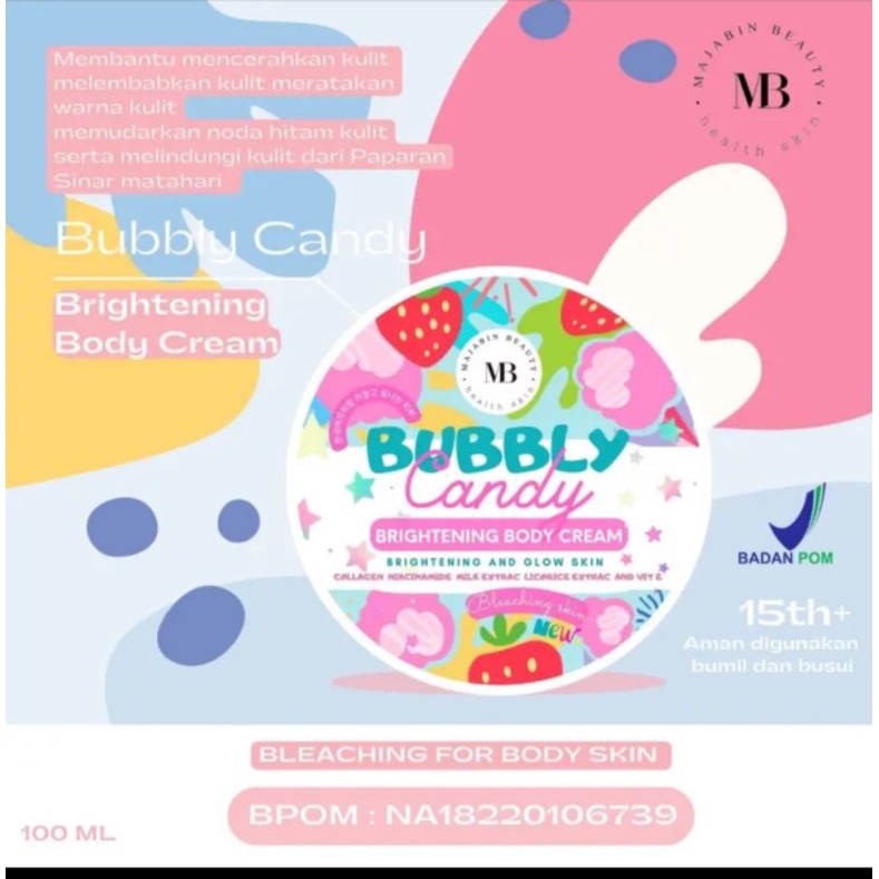 Jual [NEW FACE] MAJABIN BEAUTY - Bubly Candy Bright Body Cream | Shopee ...