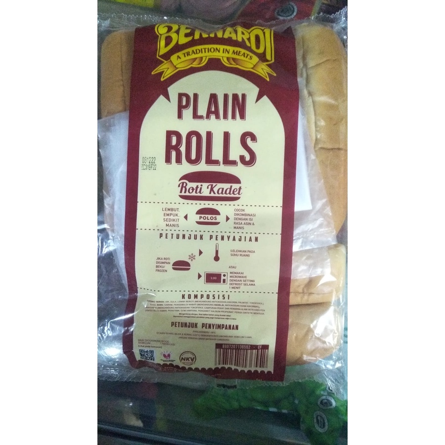 Jual BERNARDI ROTI HOT DOG 6S 300GR / PLAIN ROLLS | Shopee Indonesia