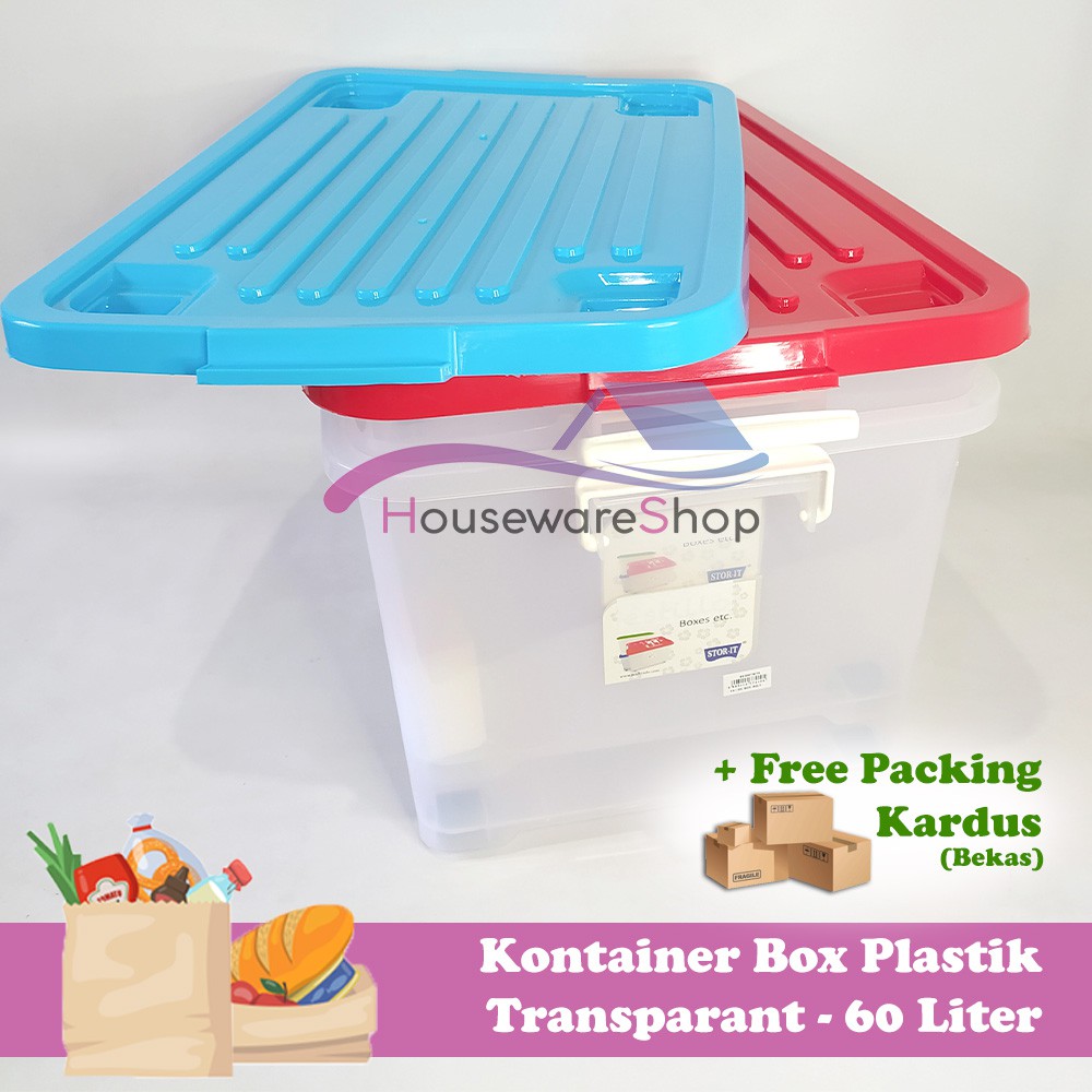 Jual Box Kontainer Plastik / Tempat Penyimpanan Serbaguna 60 Liter ...