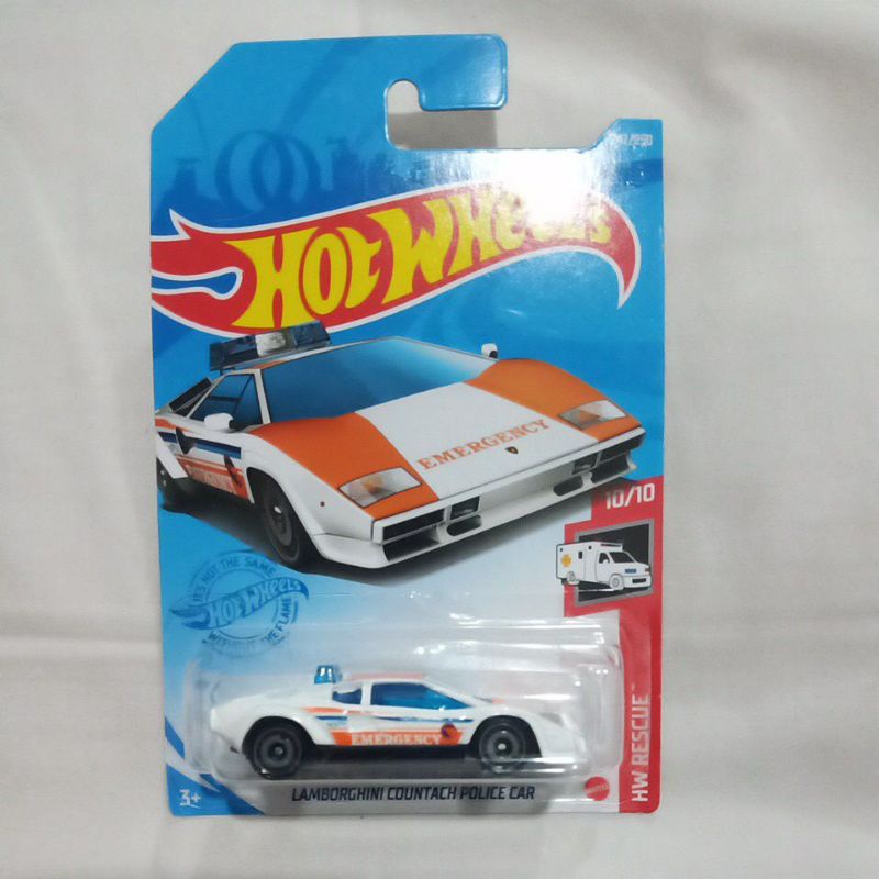 Jual lamborghini countach police car hotwheels treasure hunt/police ...