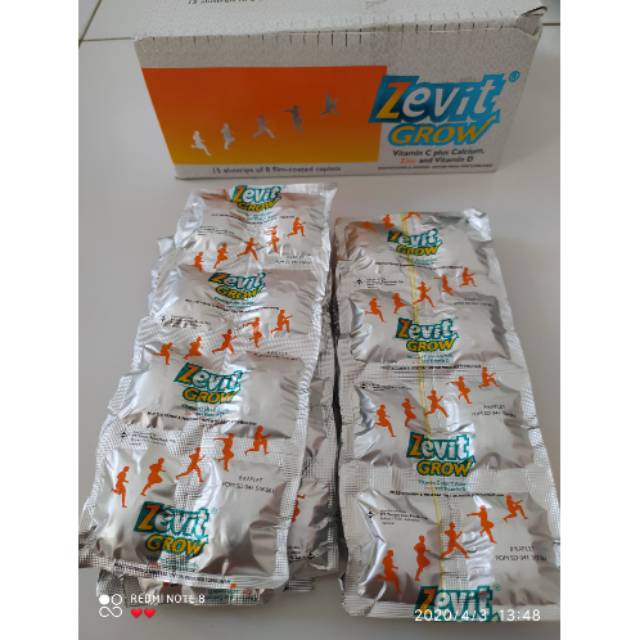 Jual Zevit Grow strip 8 Tablet | Shopee Indonesia