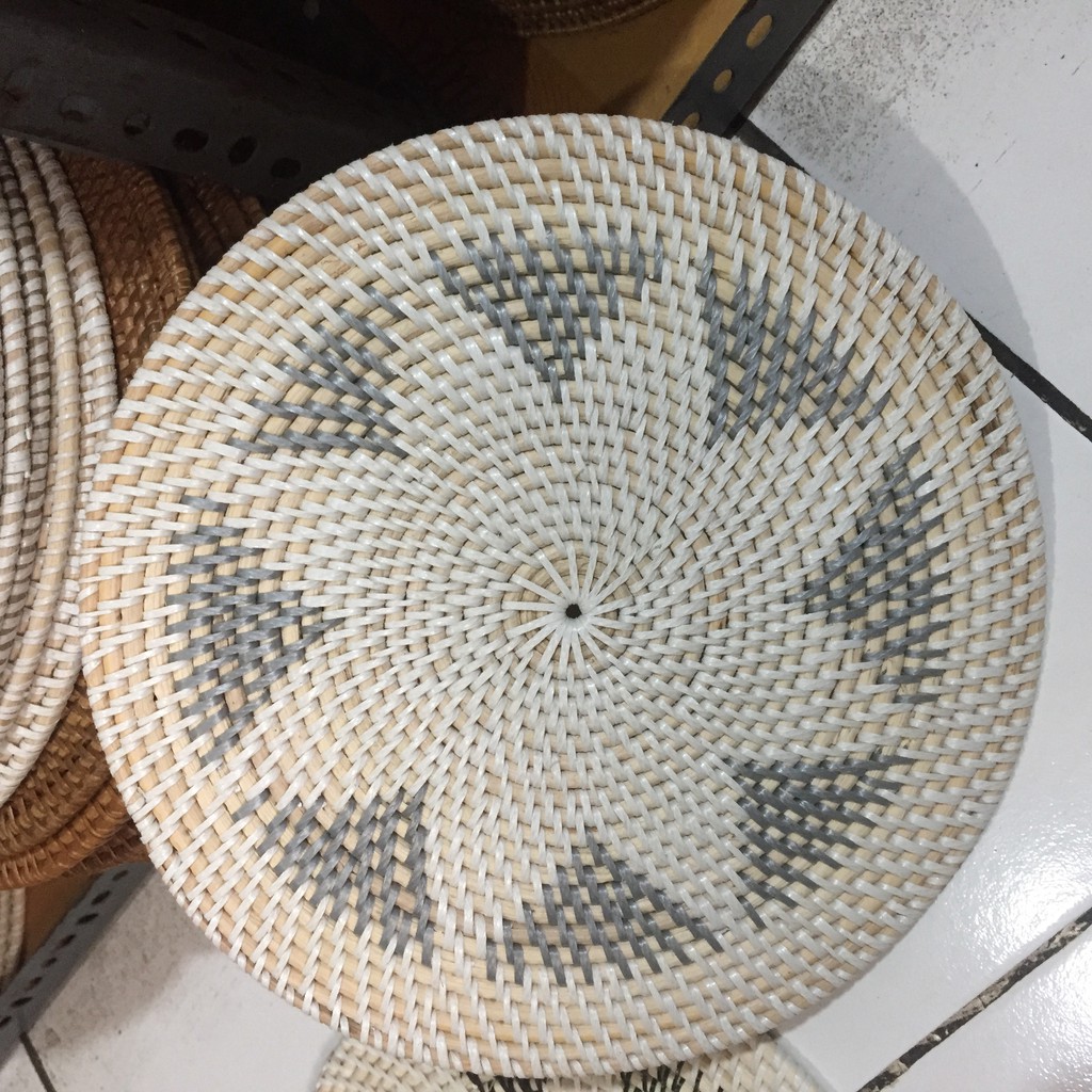 Jual placemat rotan/anyaman rotan/tatakan piring rotan/coaster rotan ...