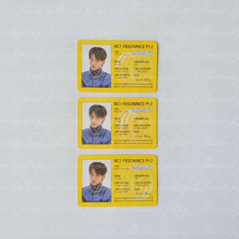 Jual NCT 2020 - Lucas ID Card Departure | Shopee Indonesia