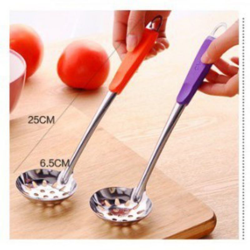 Jual Sendok Kuah Sop Sayur Pelangi Irus Kuah Sop Berlubang dan Polos ...