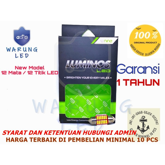Jual LAMPU LED LUMINOS CABIN / KABIN MOBIL 10 TITIK DOCKET TABUNG 31 MM ...