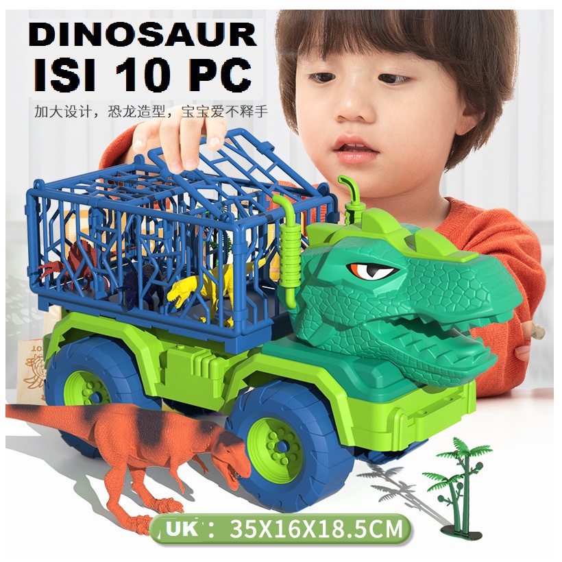 Jual ISI 10 EKOR DINO MAINAN ANAK BIG DINOSAUR CAR MOBIL EDUKASI ...