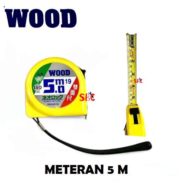 Jual WOOD Meteran 5M 5 Meter Taiwan | Shopee Indonesia