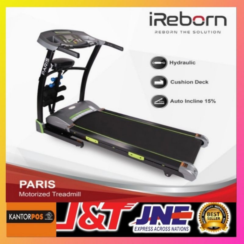Jual treadmill elektrik-auto incline paris ireborn(original)treadmil ...
