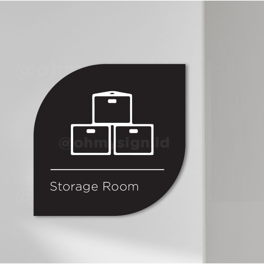 Jual Sign Akrilik Sign Board Acrylic Rounded - Storage Room | Shopee ...